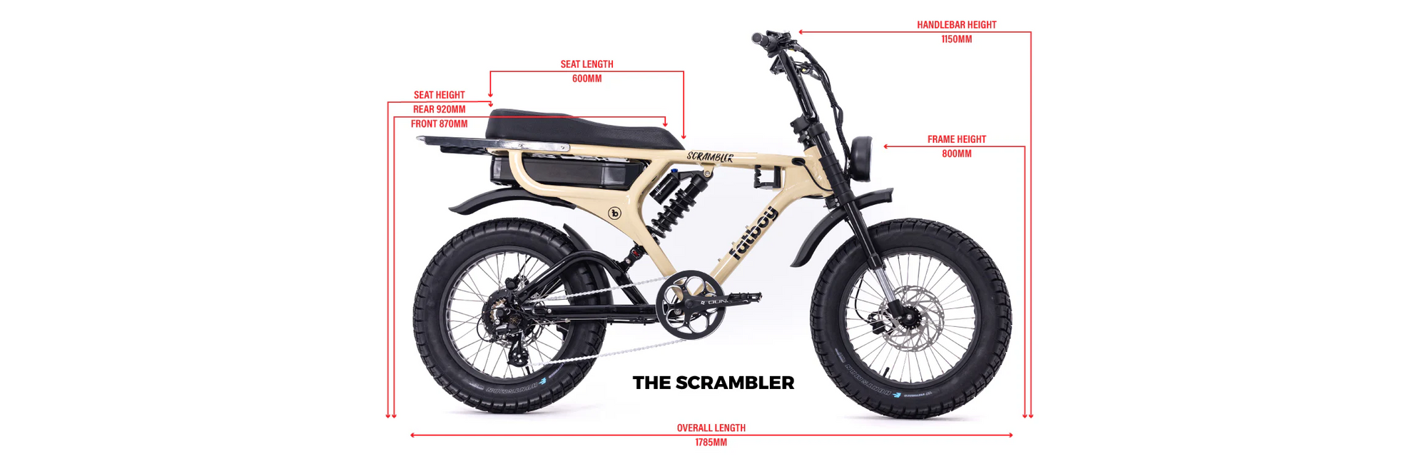 Scrambler Electric Fat Bike | FatBoy Bikes Australia